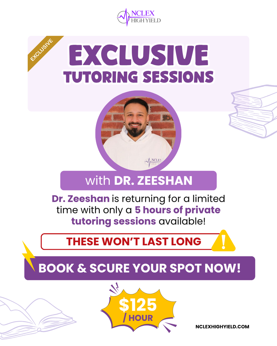 Dr. Zeeshan One on One Tutoring – Nclex High Yield